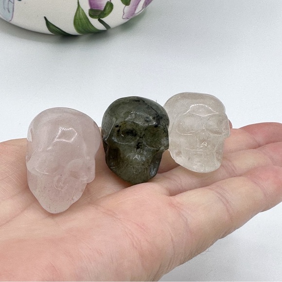 Hand Crafted | Accents | Tiny Mini Handcarved Skulls Crystal Magic In ...